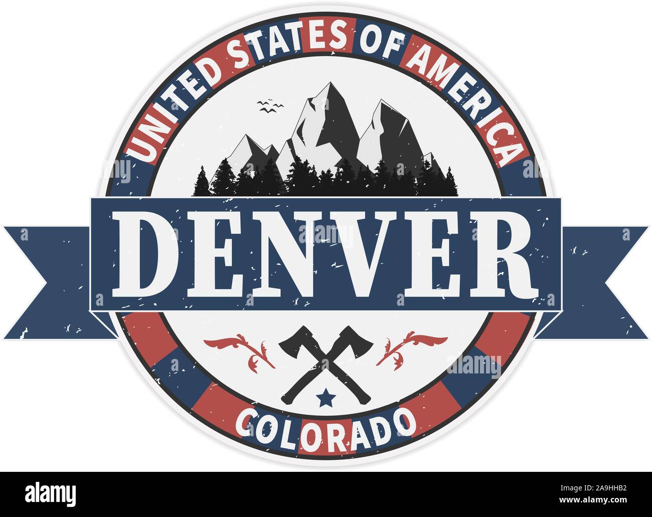 Denver Colorado logo. Vector and illustration on a white background ...