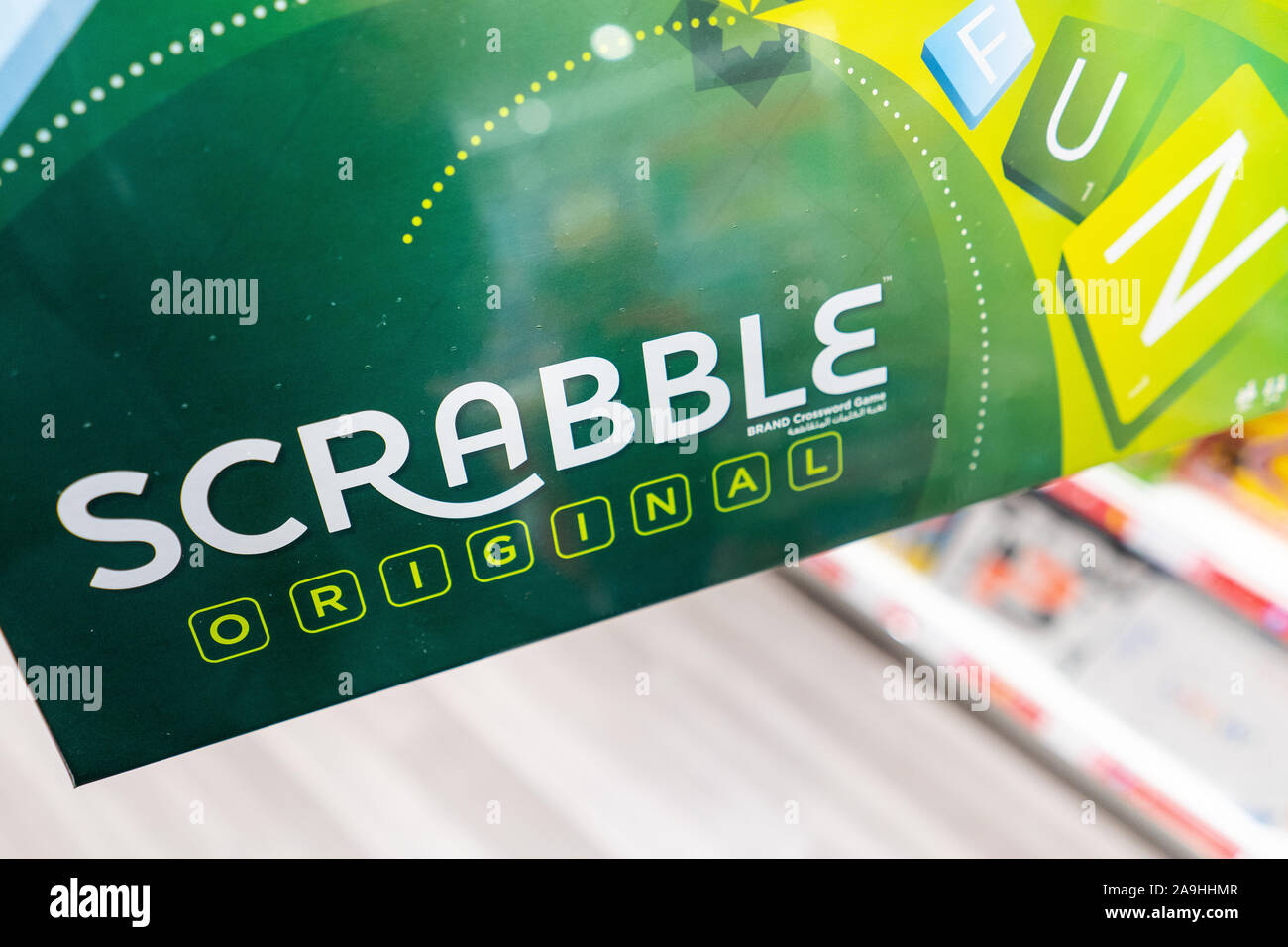 The world famous educational board game Scrabble, the original version ...