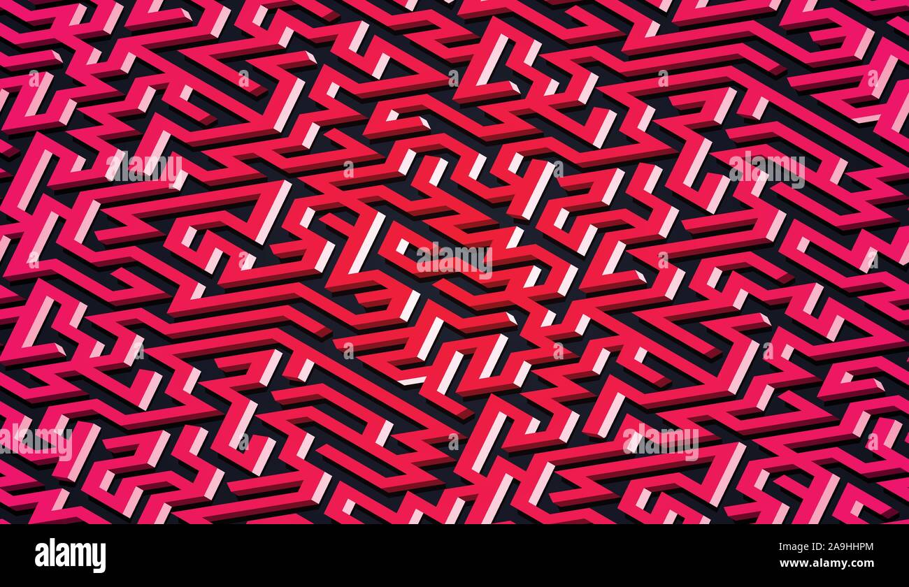 Maze pattern abstract background with vibrant labyrinth for poster or wallpaper Stock Vector ...