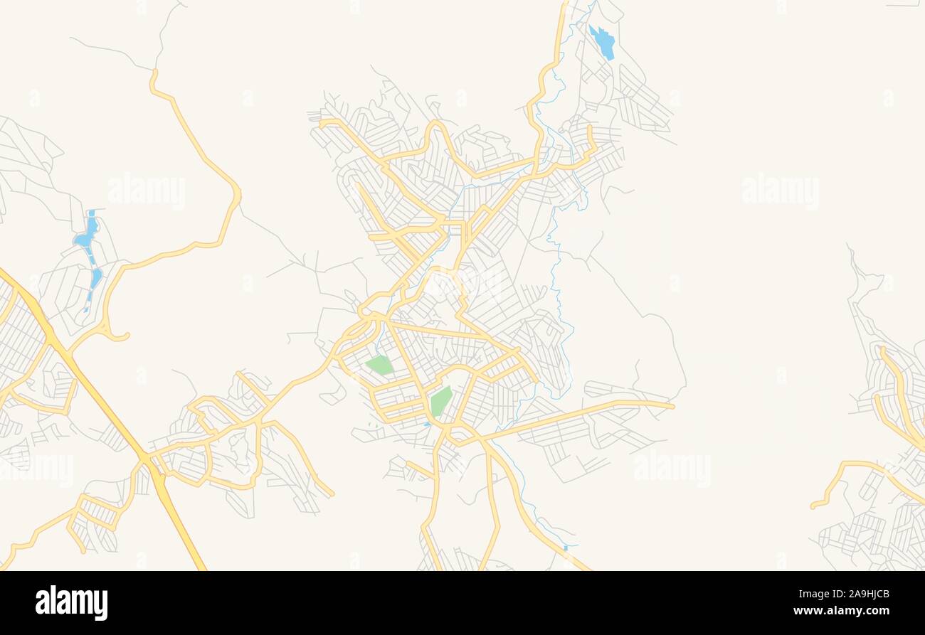 Printable street map of Ribeirao das Neves, Brazil. Map template for ...