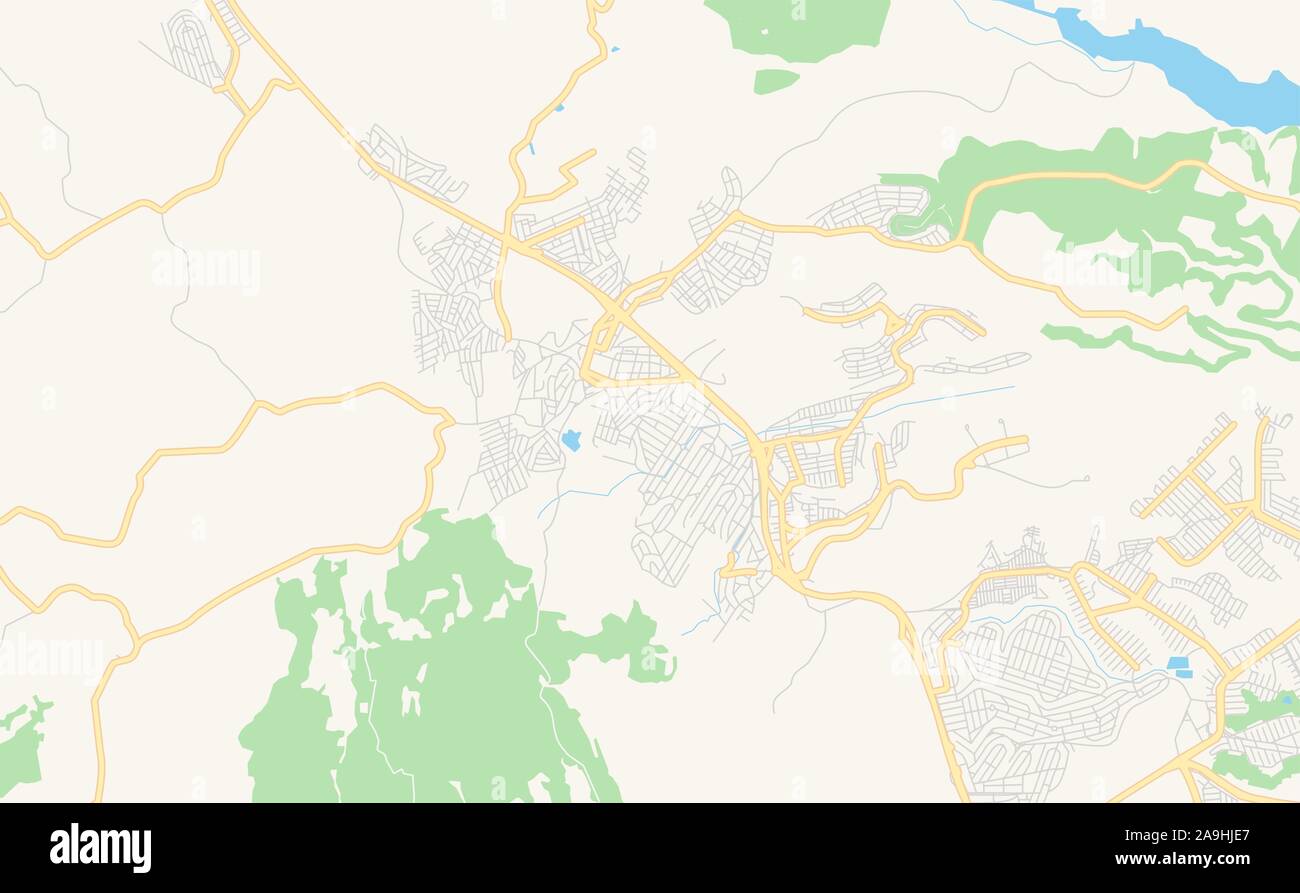 Printable street map of Serra, Brazil. Map template for business use ...
