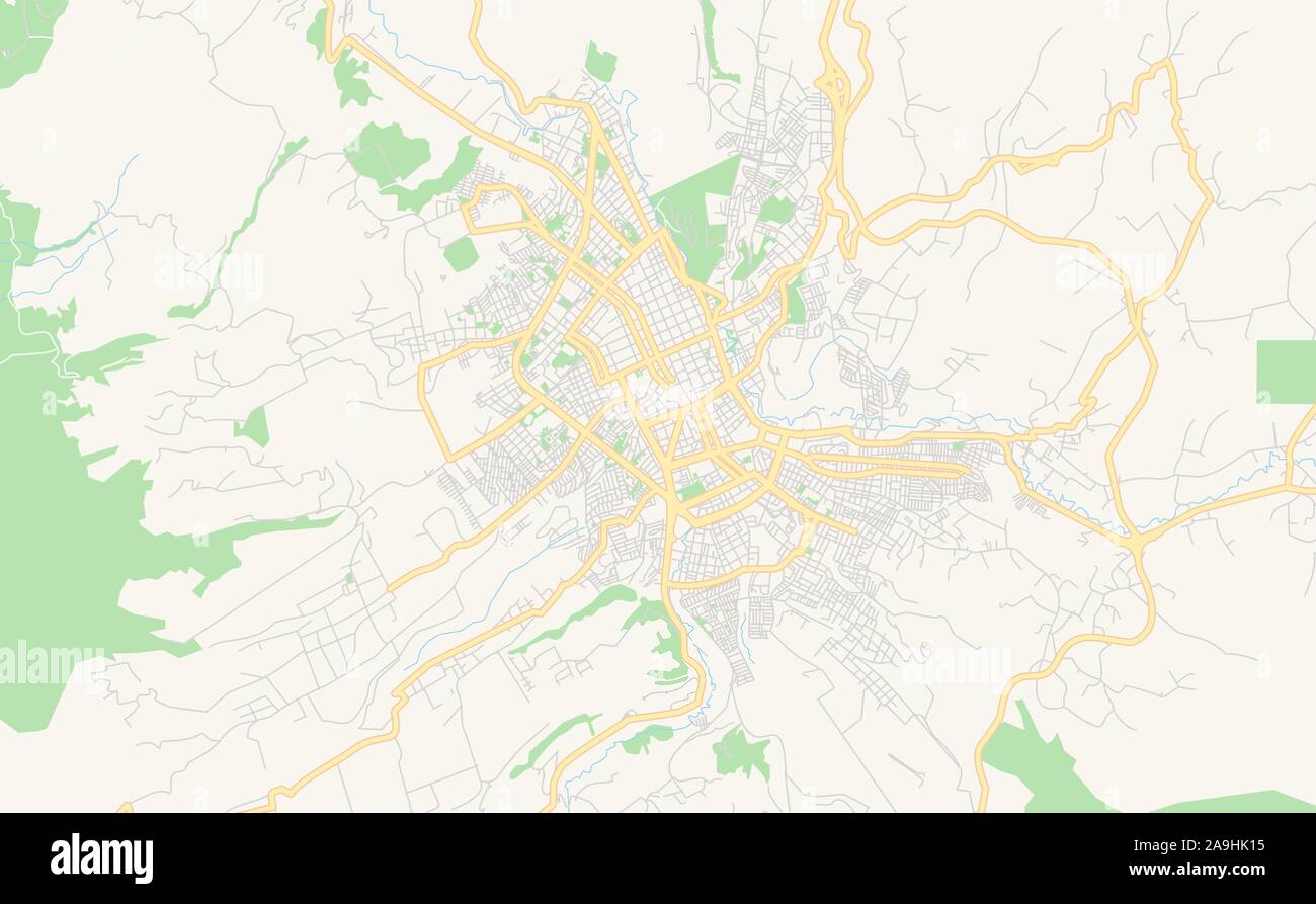 Printable street map of Pasto, Colombia. Map template for business use ...