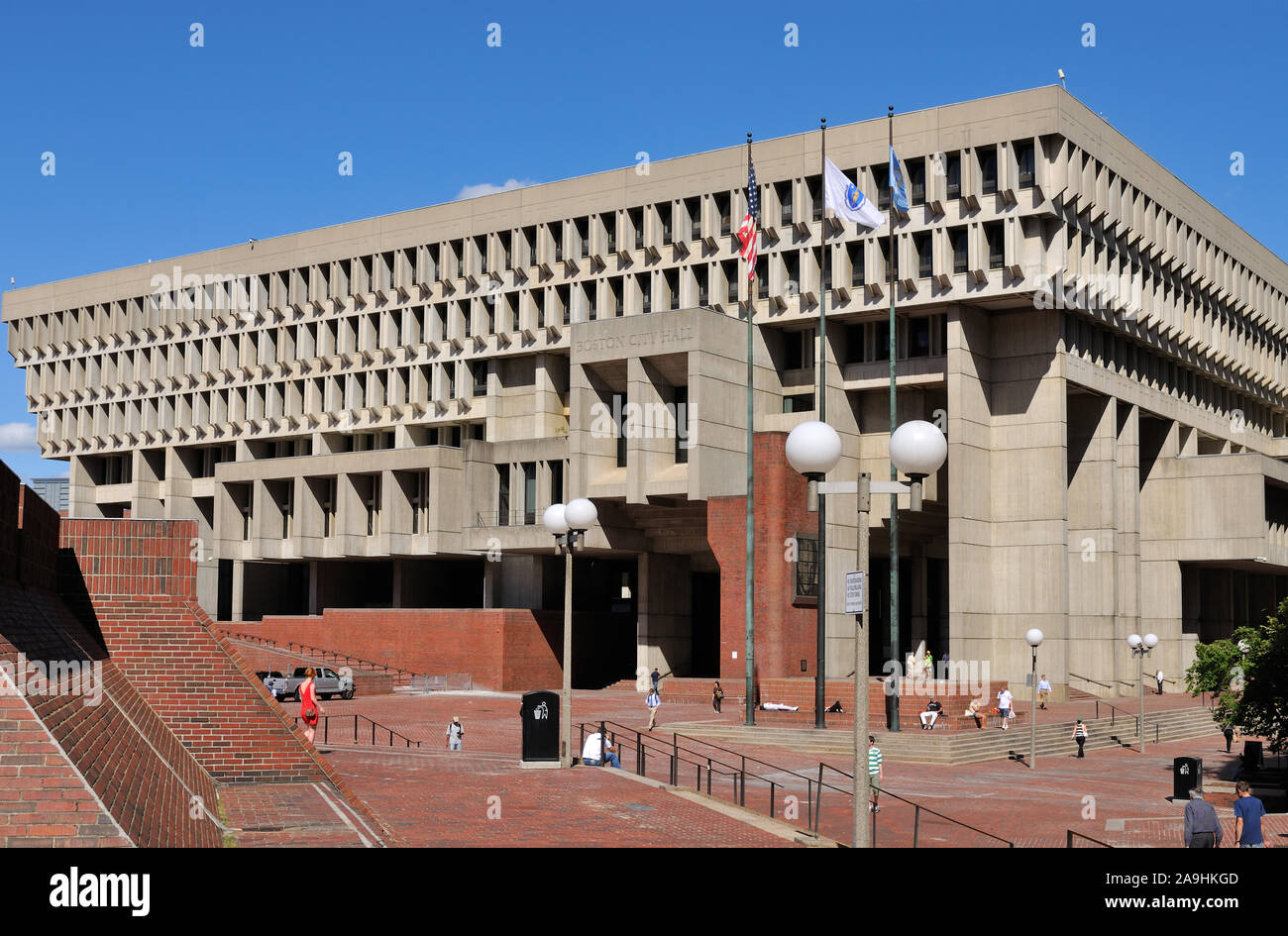 Boston City Hall, Government Center. Brutalism, modern architecture ...