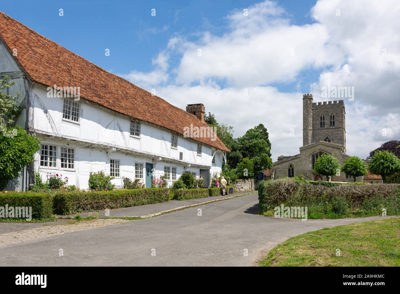 15th century Long Crendon Courthouse and St Mary's Church, Long Crendon ...