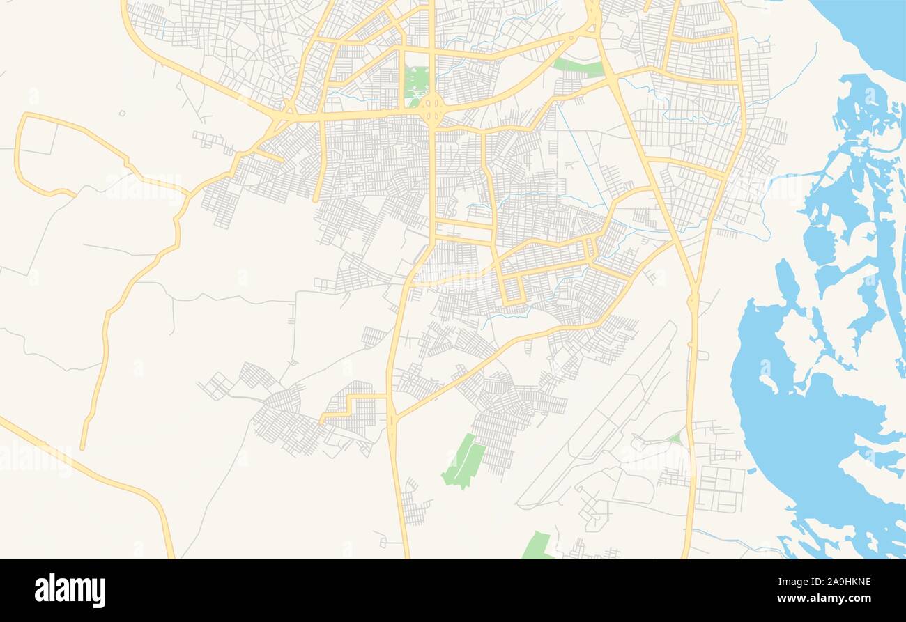 Printable street map of Soledad, Colombia. Map template for business ...