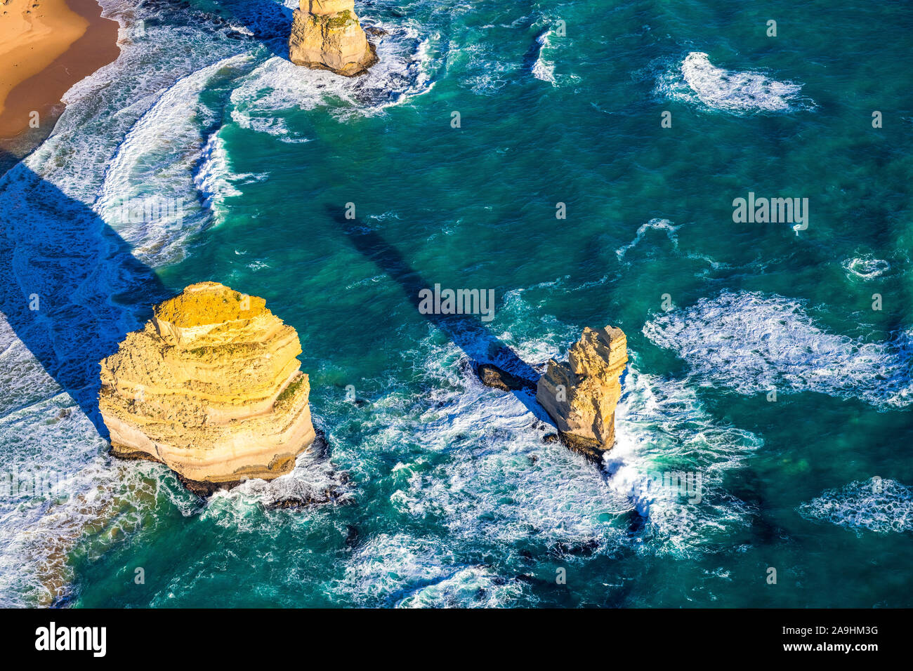 Rock stacks within the Southern Ocean remaining from the Twelve ...