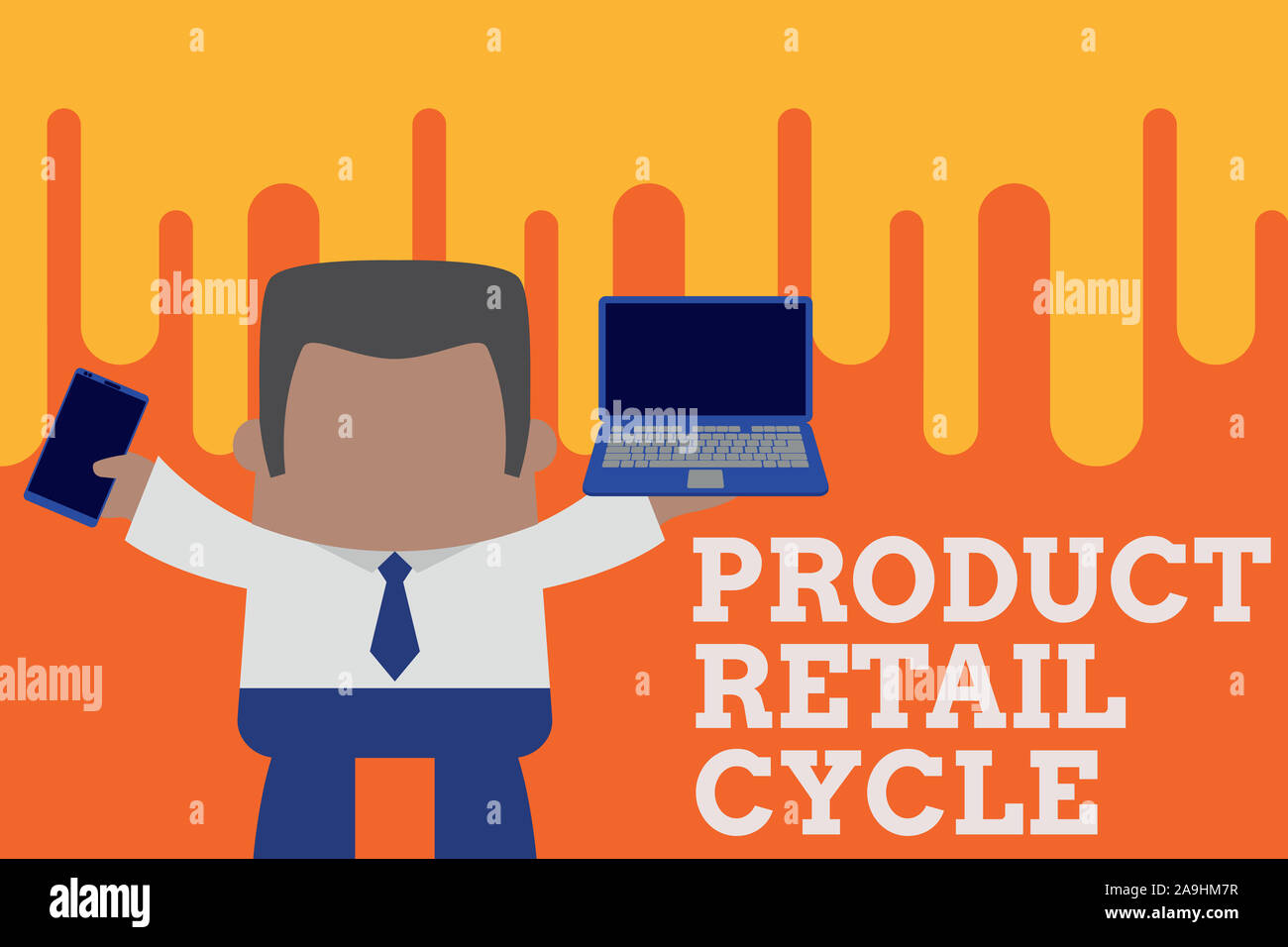 Text sign showing Product Retail Cycle. Business photo showcasing as ...