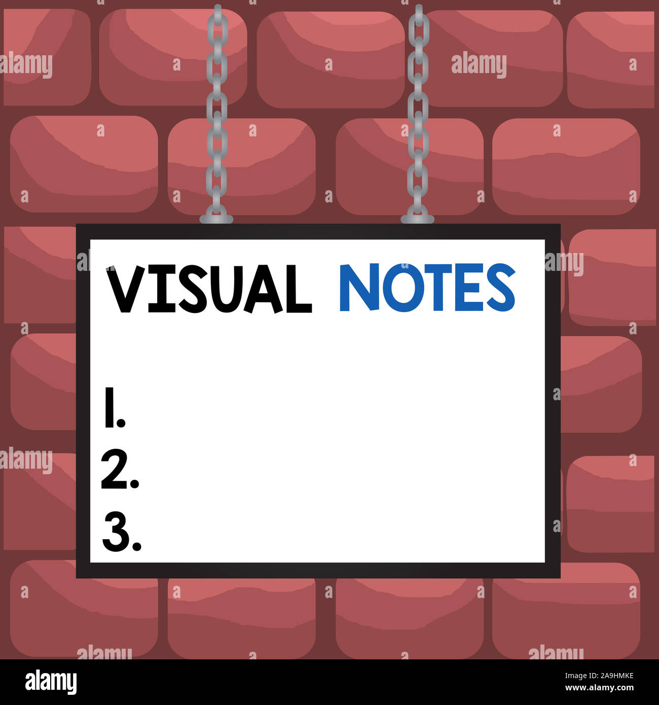 Handwriting text Visual Notes. Conceptual photo process of representing ...