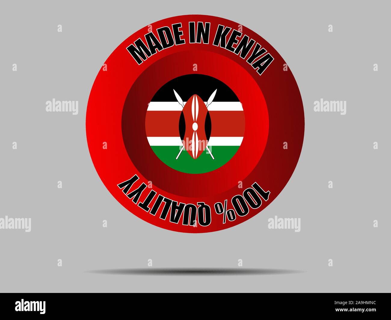 National flag of Republic of Kenya. original colors and proportion ...