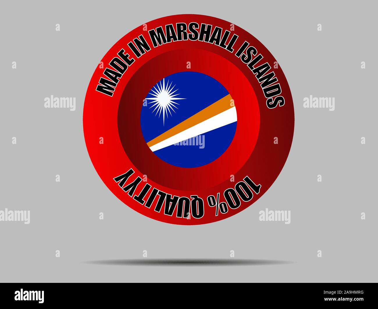 National flag of Republic of Marshall Islands. original colors and ...