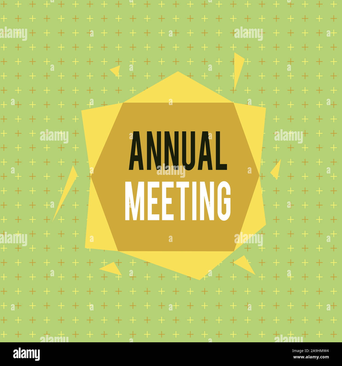Text sign showing Annual Meeting. Business photo showcasing yearly ...