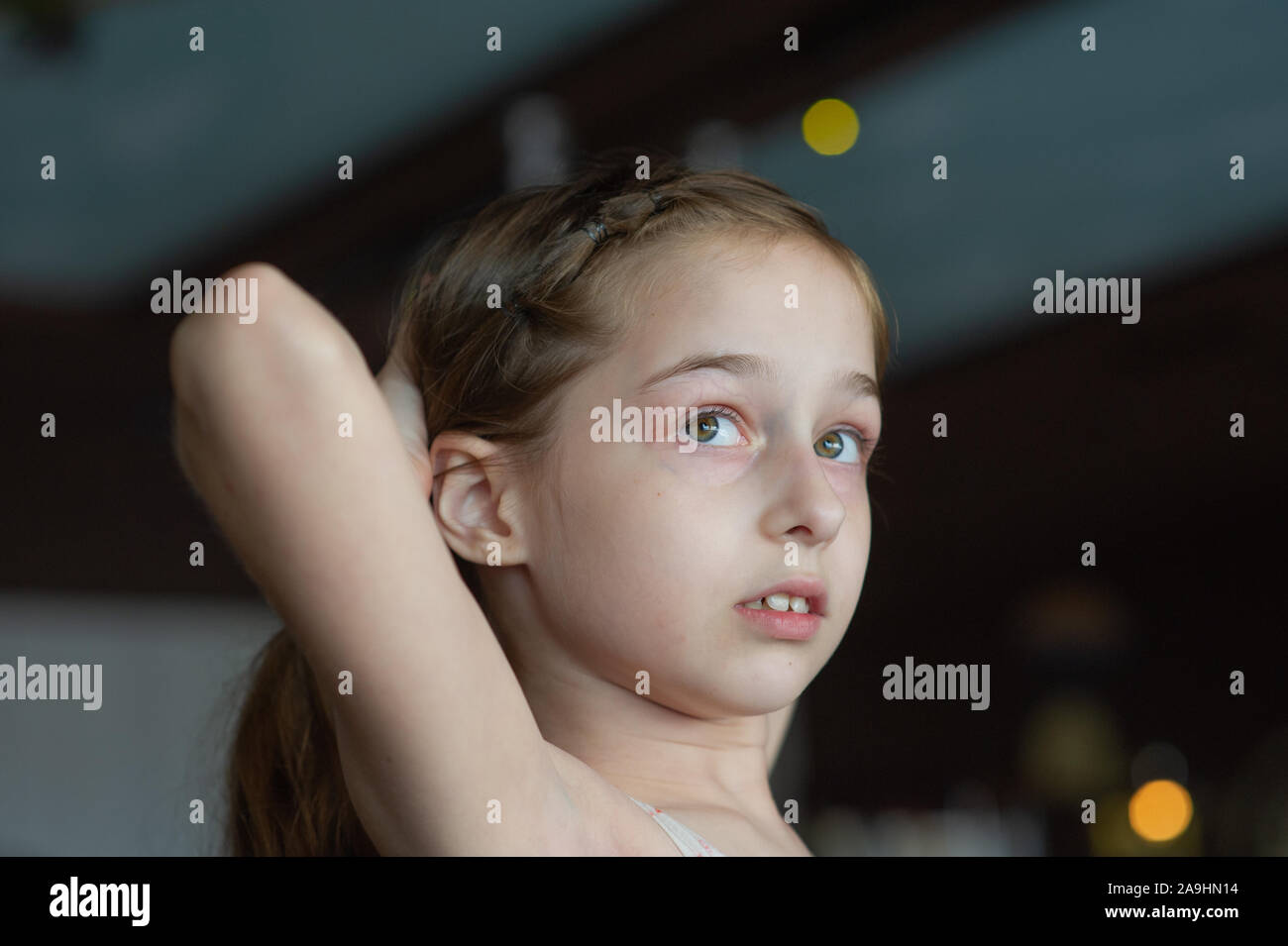 Portrait of a 9 years old female child, portrait concept of a child ...