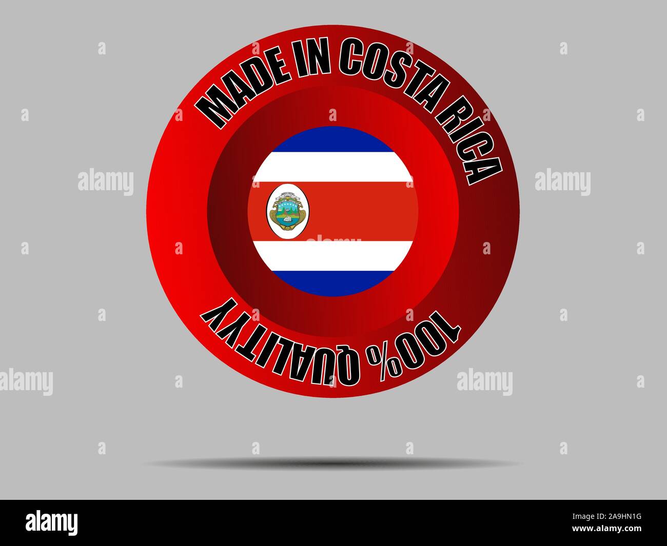 National flag of Republic of Costa Rica. original colors and proportion ...