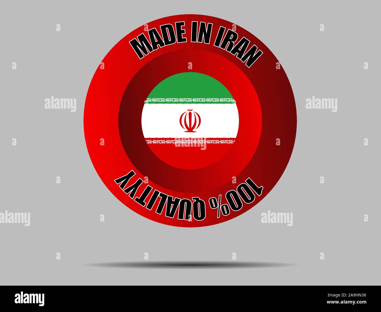 National Flag Of Islamic Republic Of Iran Original Colors And
