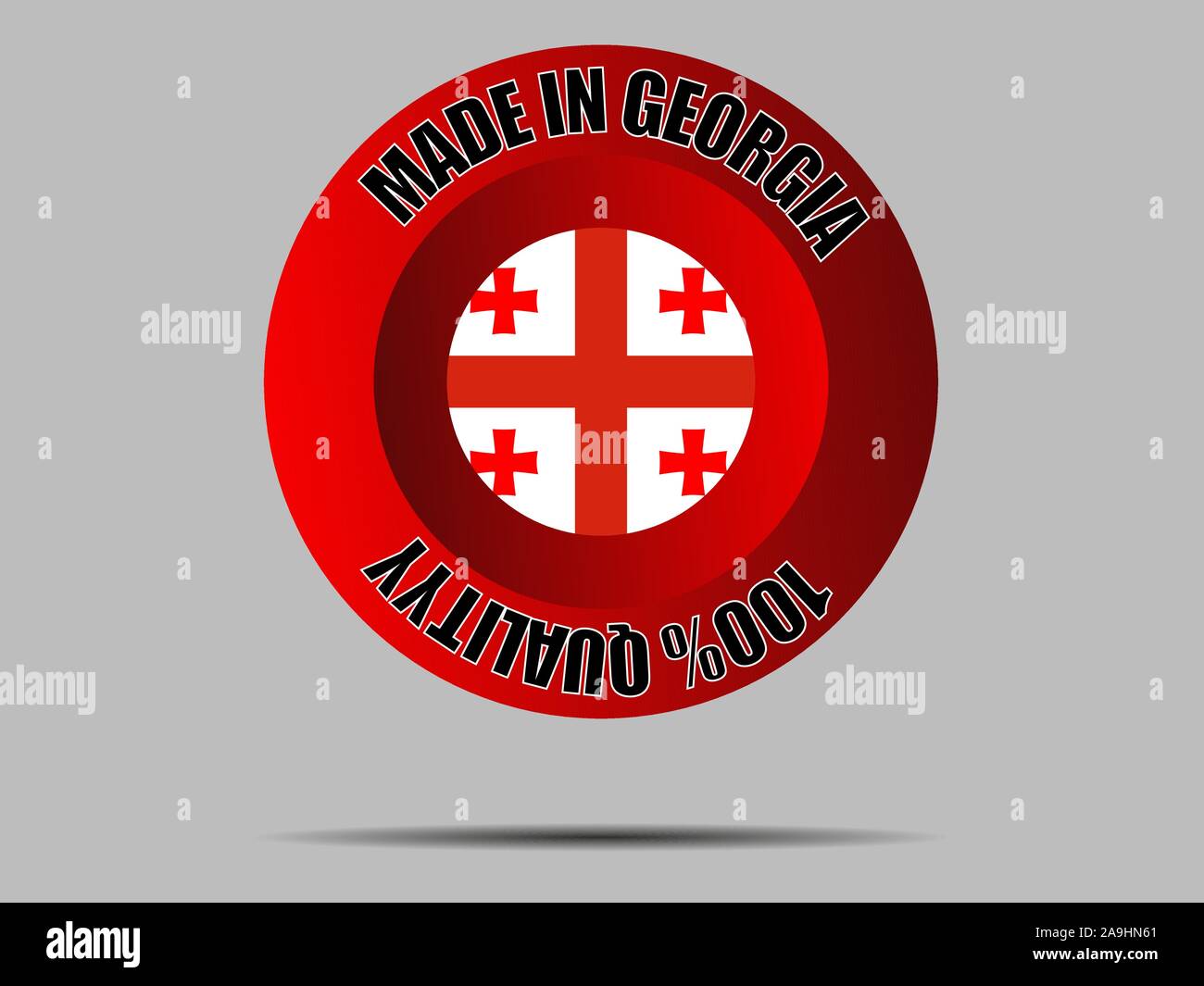 National flag of Georgia. original colors and proportion. Simply vector ...