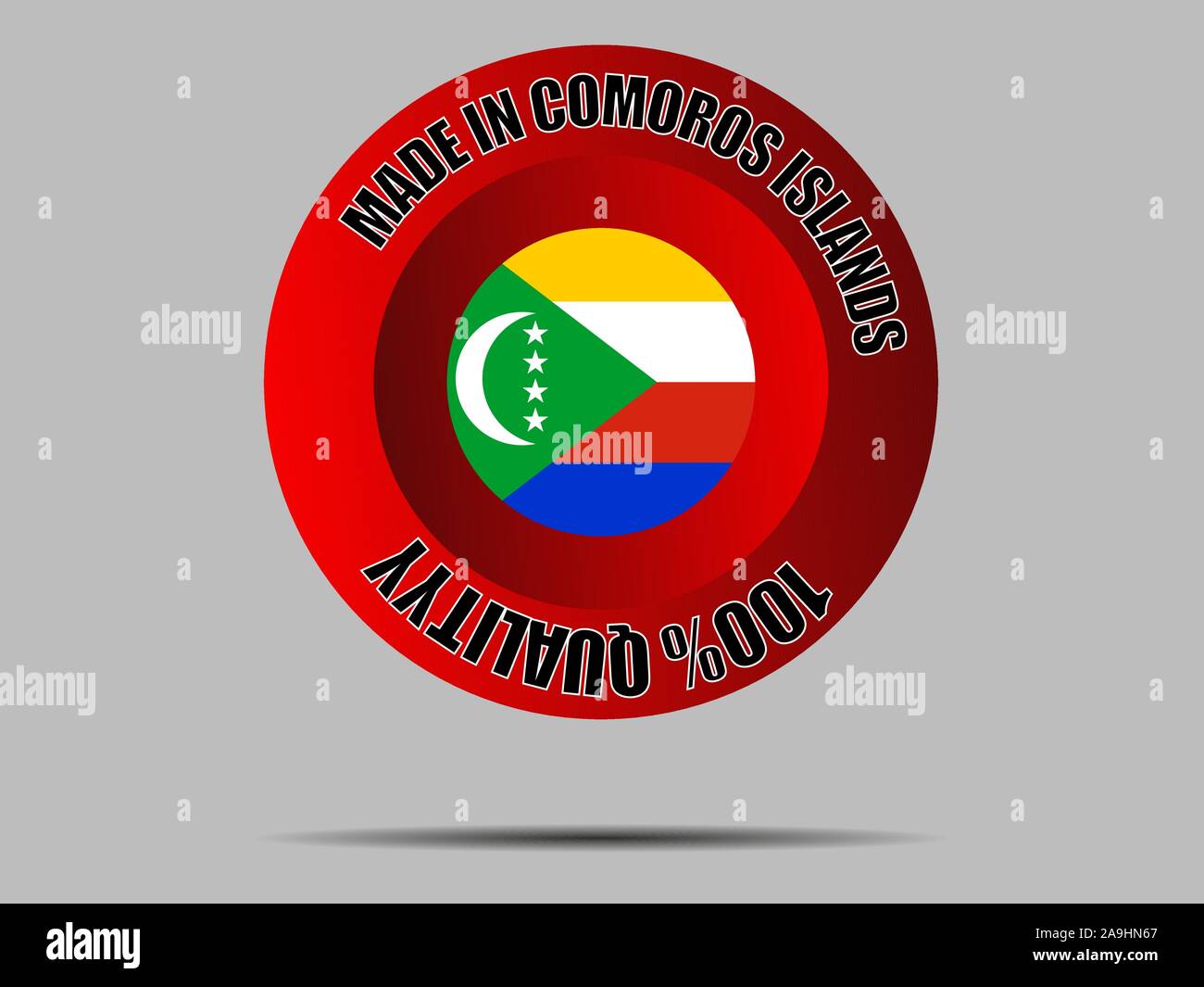 National flag of Comoros Islands . original colors and proportion ...
