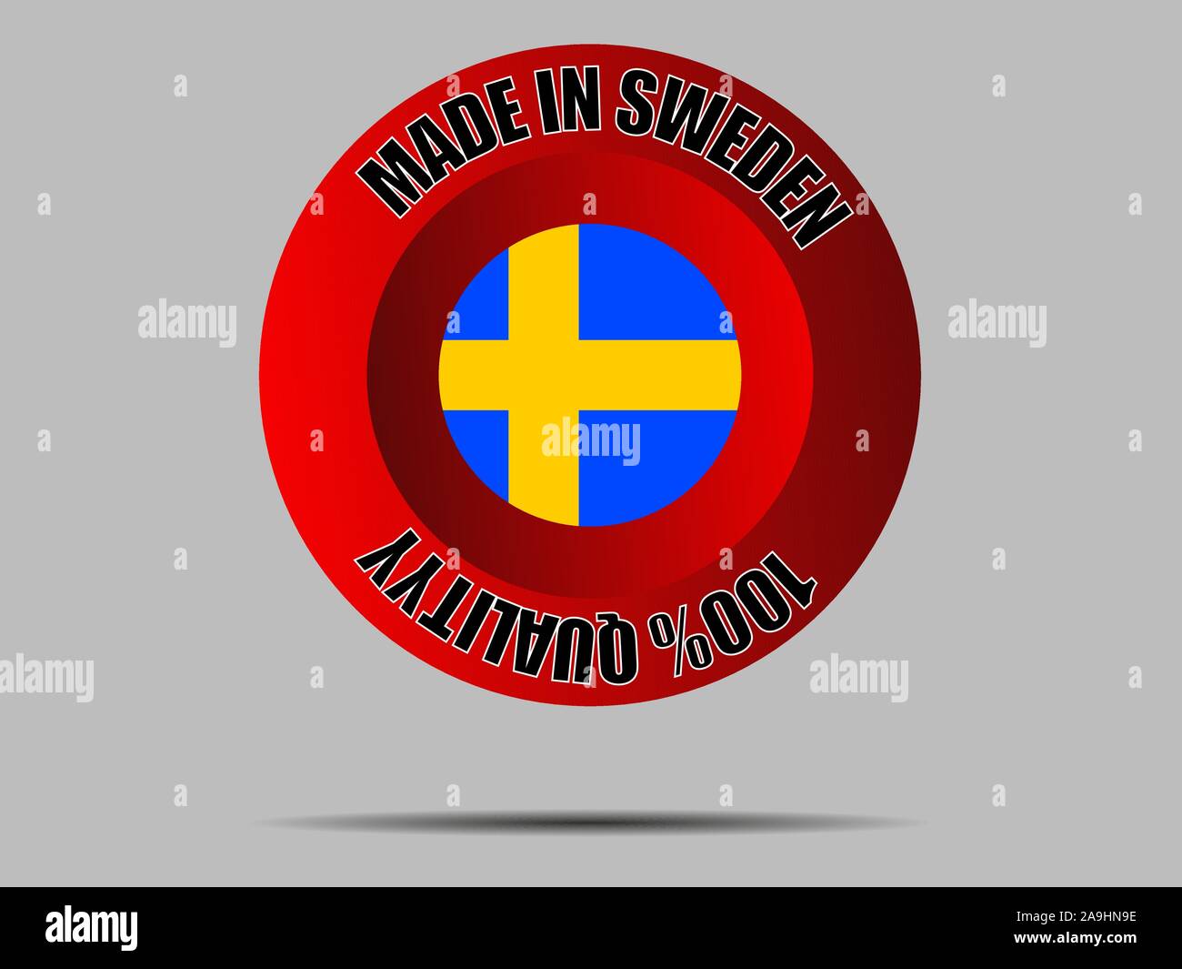 Beautiful national flag of Kingdom of Sweden. original colors and ...