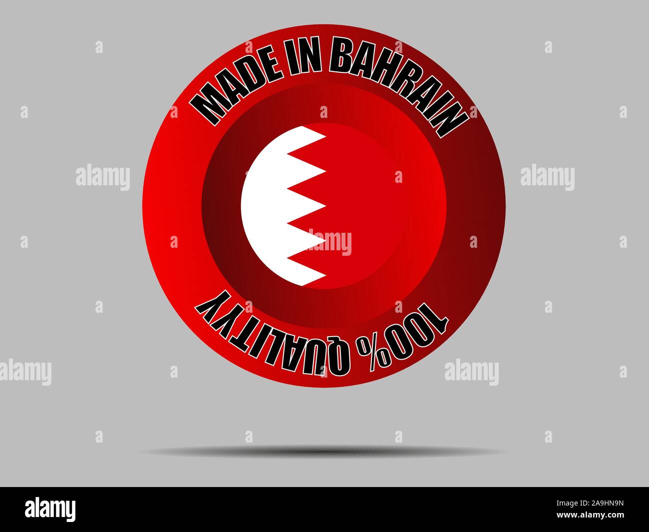 National flag of Kingdom of Bahrain. original colors and proportion ...