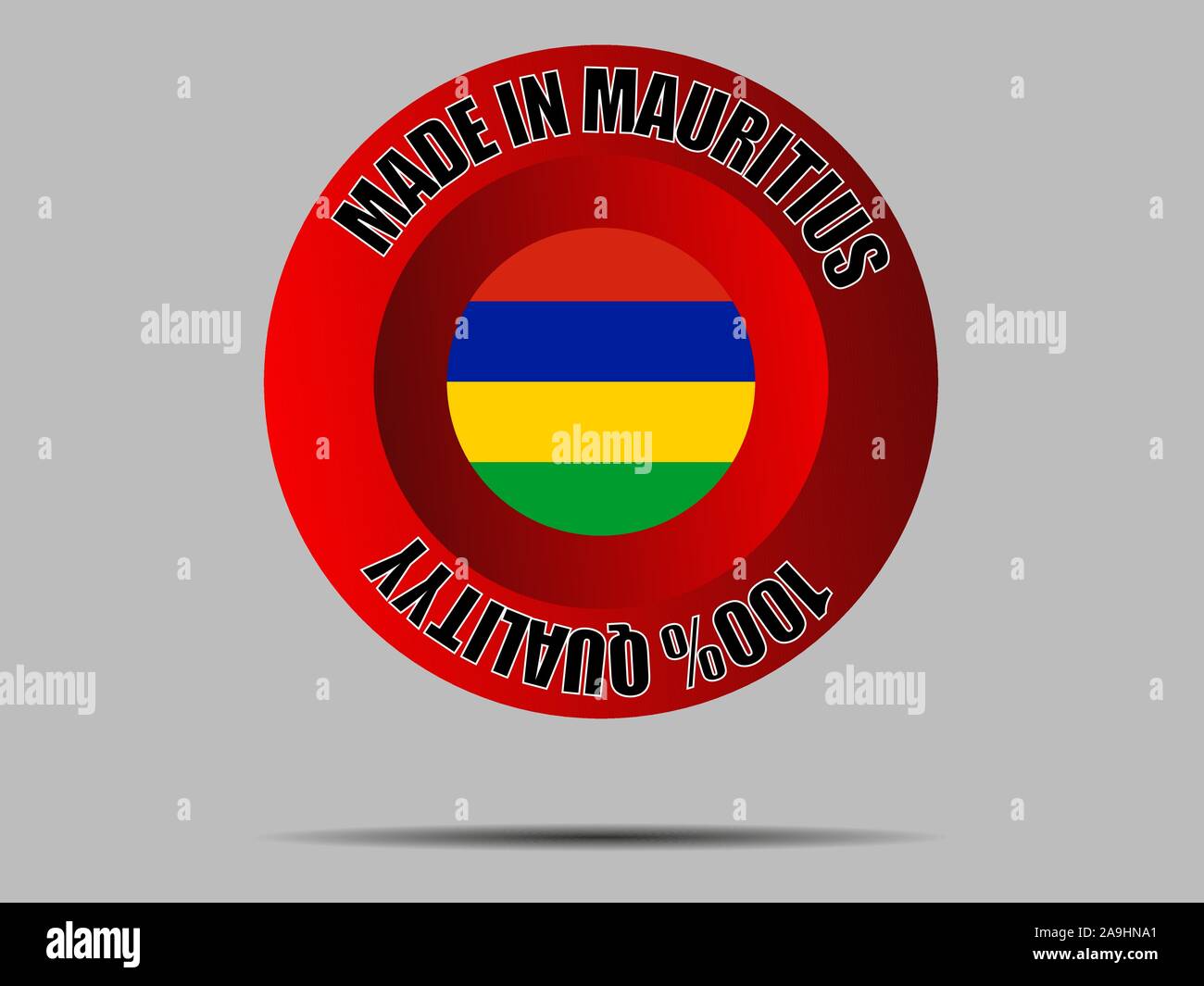 National flag of Republic of Mauritius . original colors and proportion ...