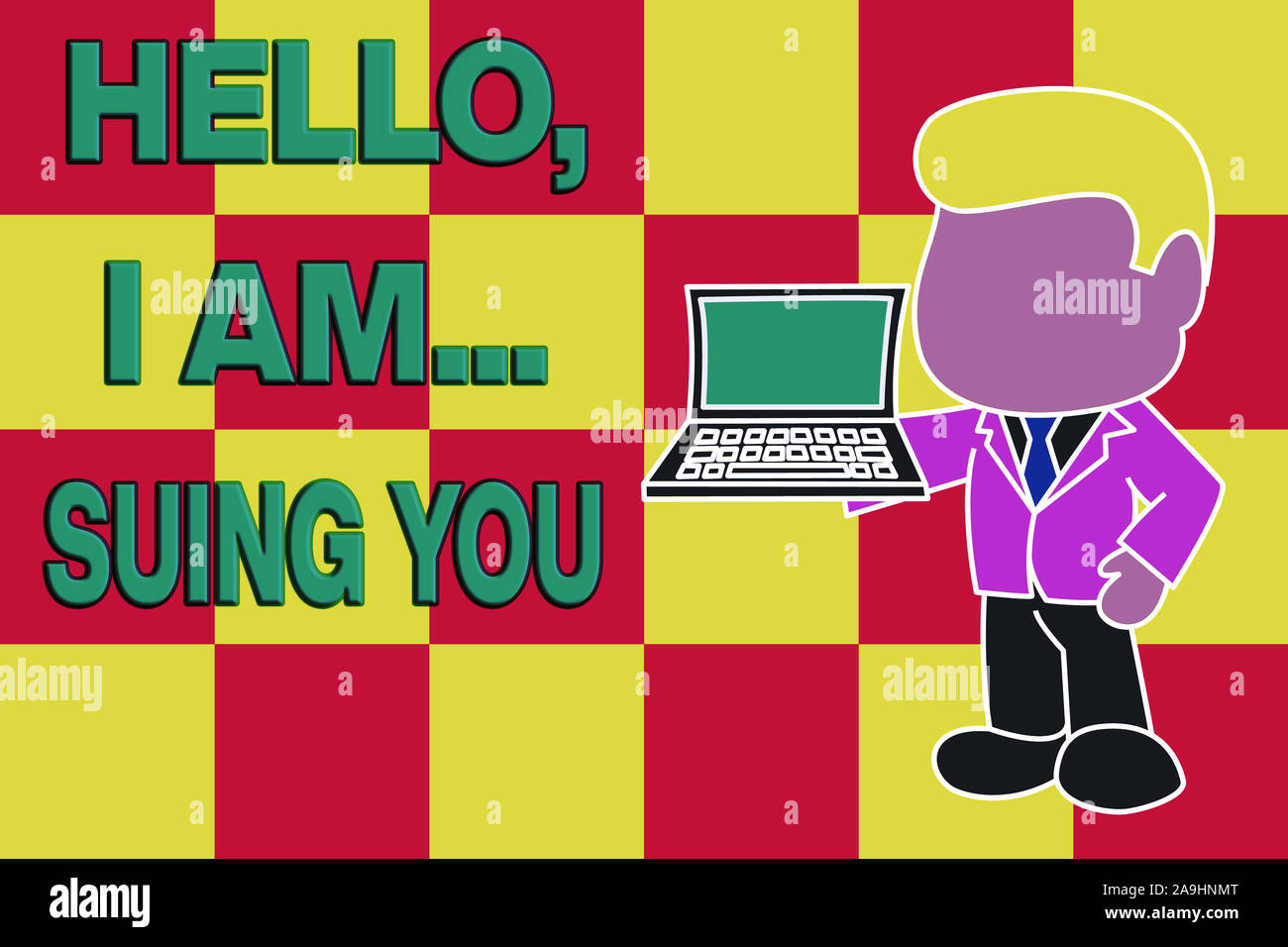 Handwriting text writing Hello I Am Suing You. Conceptual photo create ...