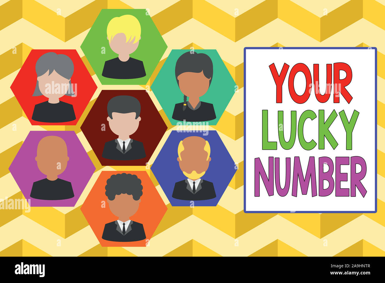 Writing note showing Your Lucky Number. Business concept for believing ...
