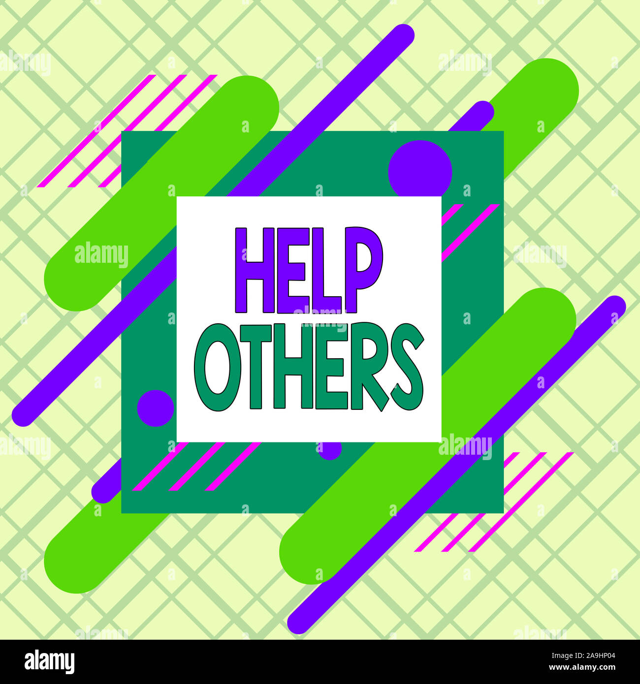 Writing note showing Help Others. Business concept for the action of ...