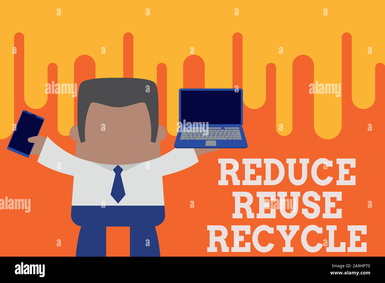 Text sign showing Reduce Reuse Recycle. Business photo showcasing ways ...