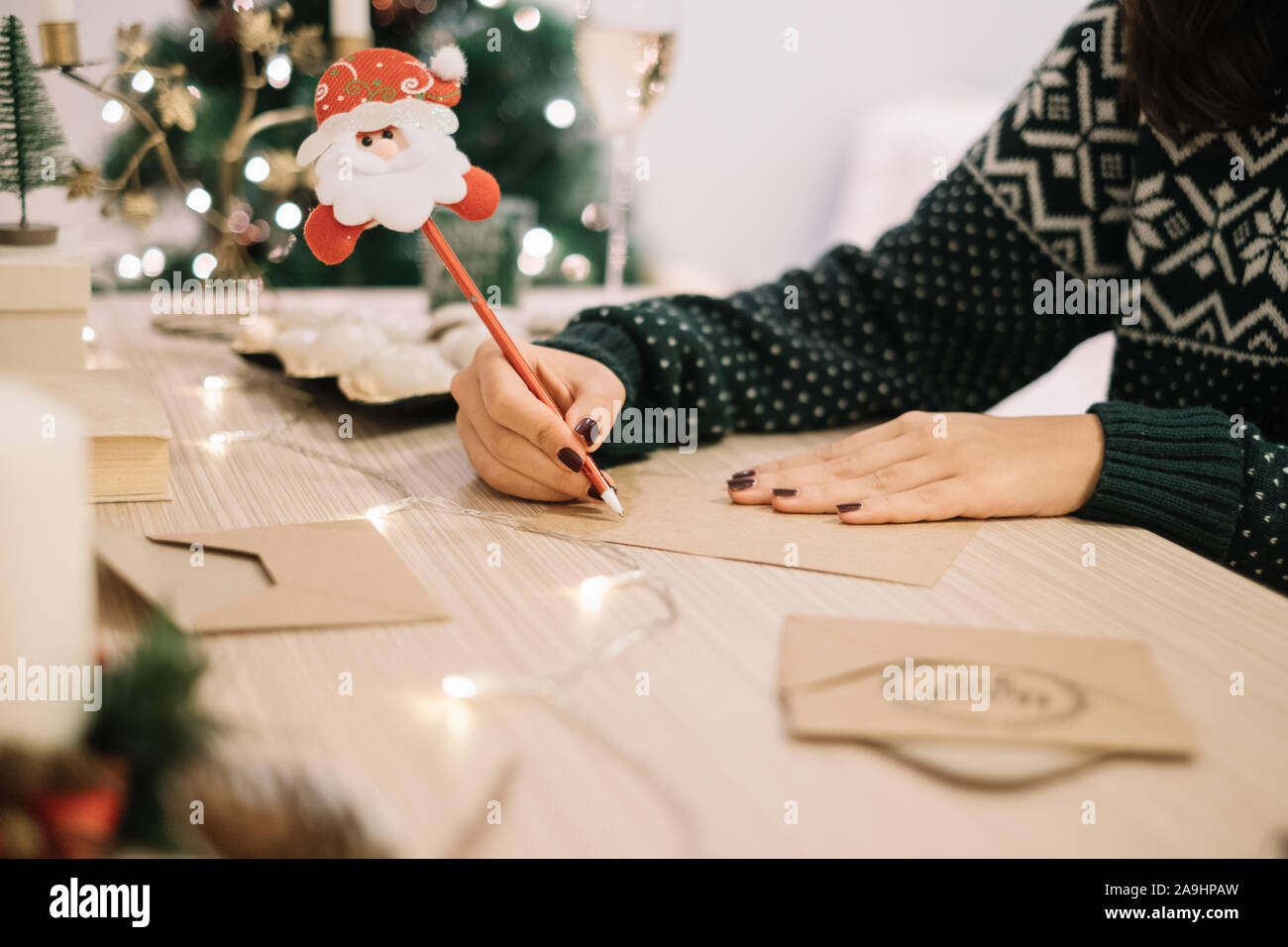 Santas pencil hi-res stock photography and images - Alamy