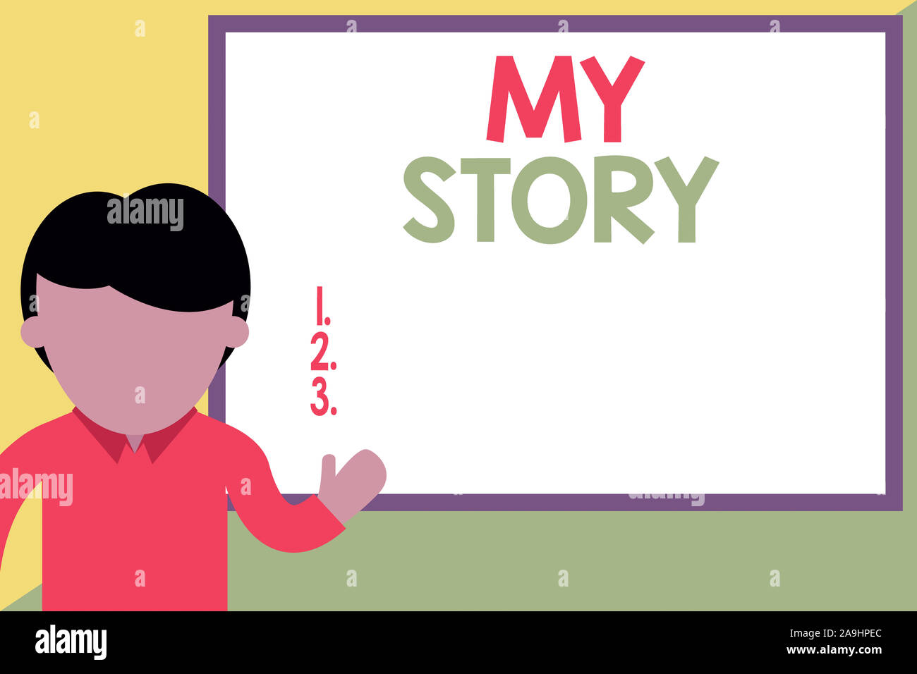 Conceptual hand writing showing My Story. Concept meaning the things or ...