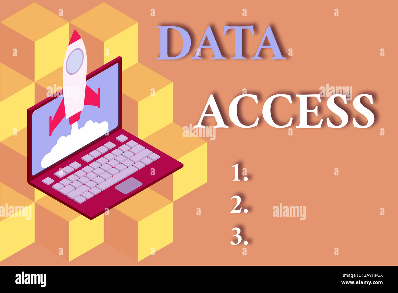 Word writing text Data Access. Business photo showcasing a user s is ability to access data ...