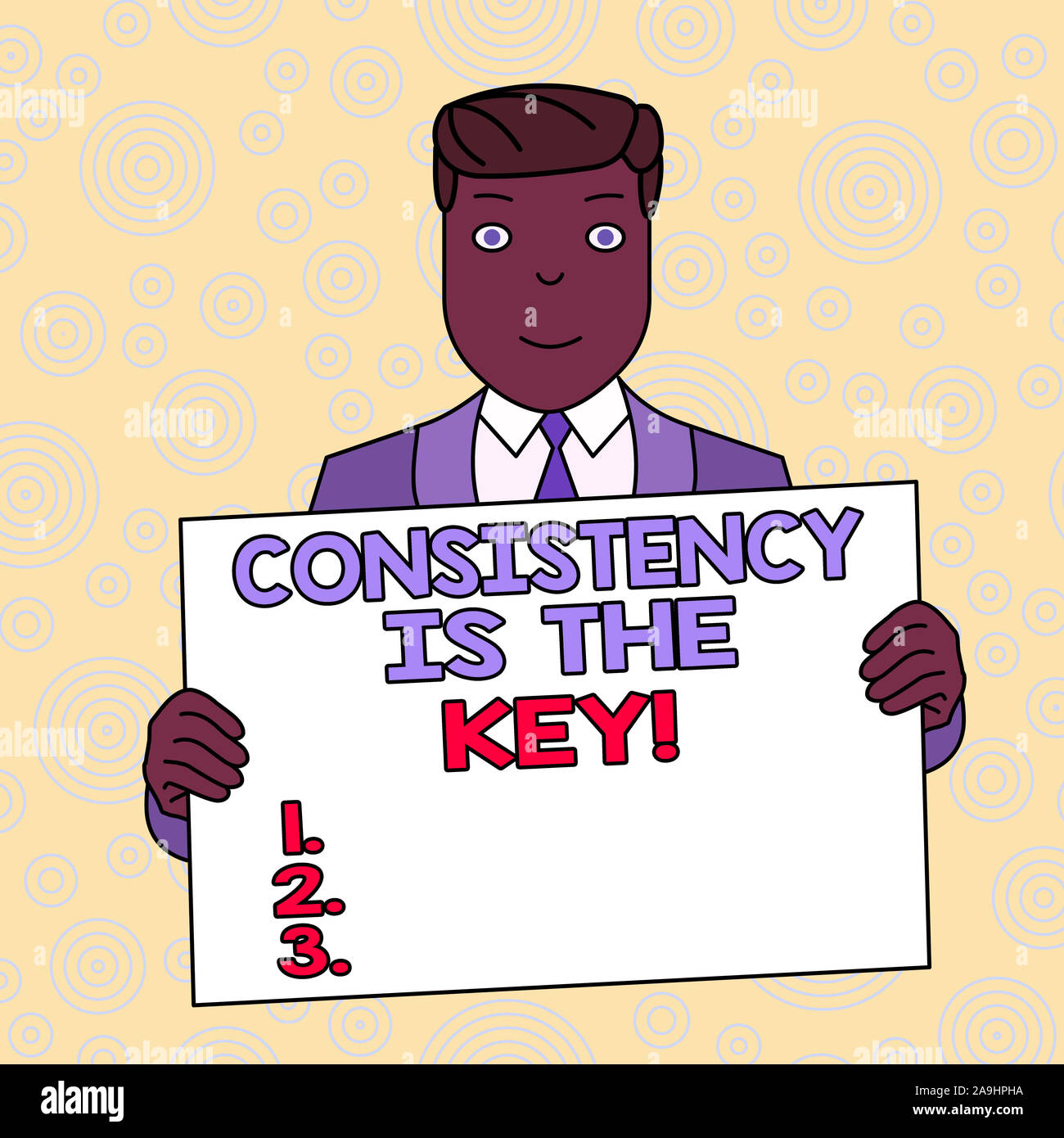 Conceptual hand writing showing Consistency Is The Key. Concept meaning ...