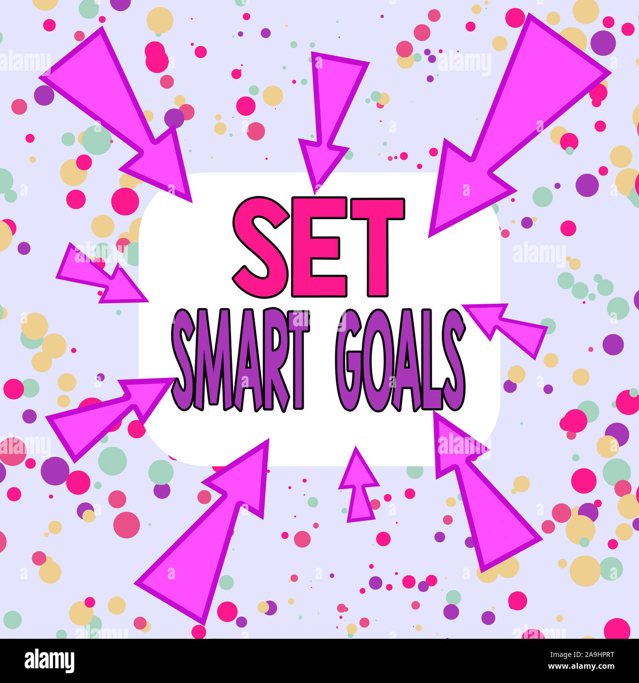 Writing note showing Set Smart Goals. Business concept for giving ...