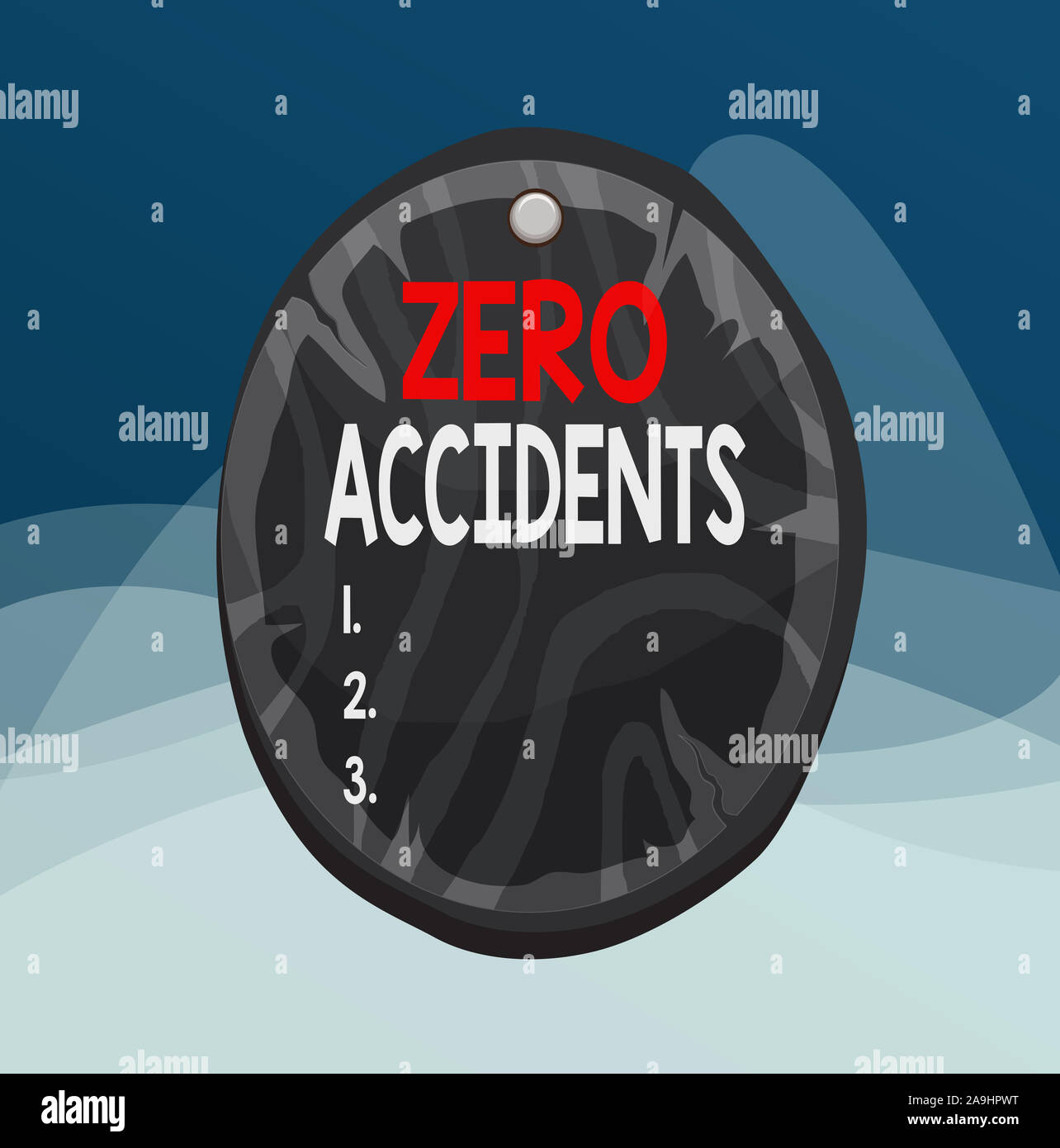 Writing note showing Zero Accidents. Business concept for important ...