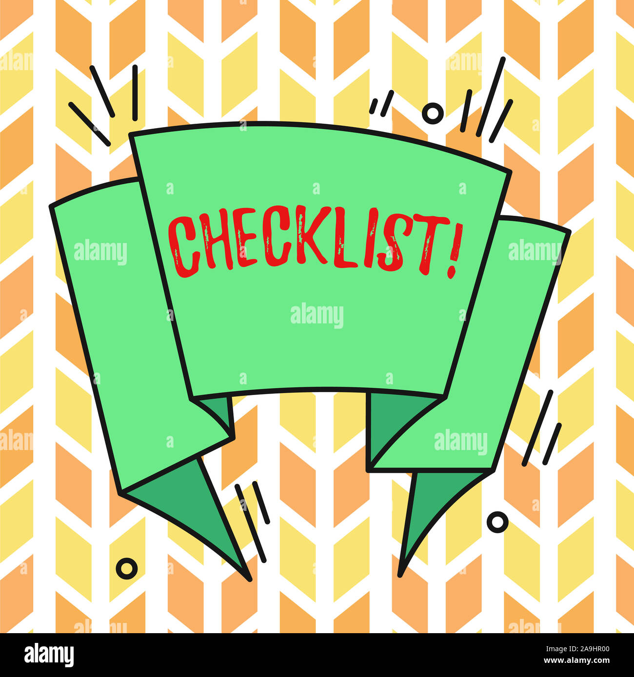 Text sign showing Checklist. Business photo text list items required ...