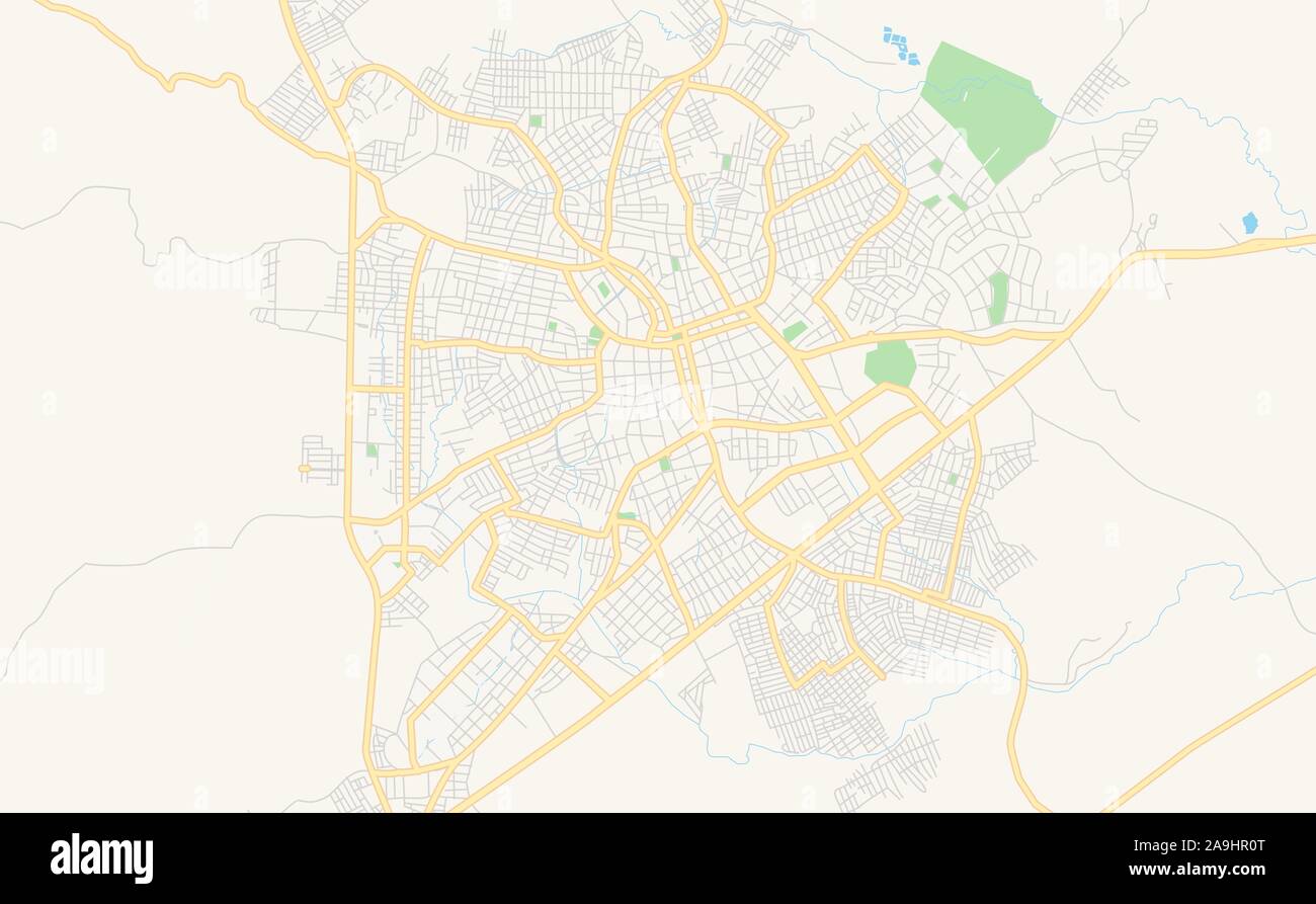 Printable street map of Sincelejo, Colombia. Map template for business ...