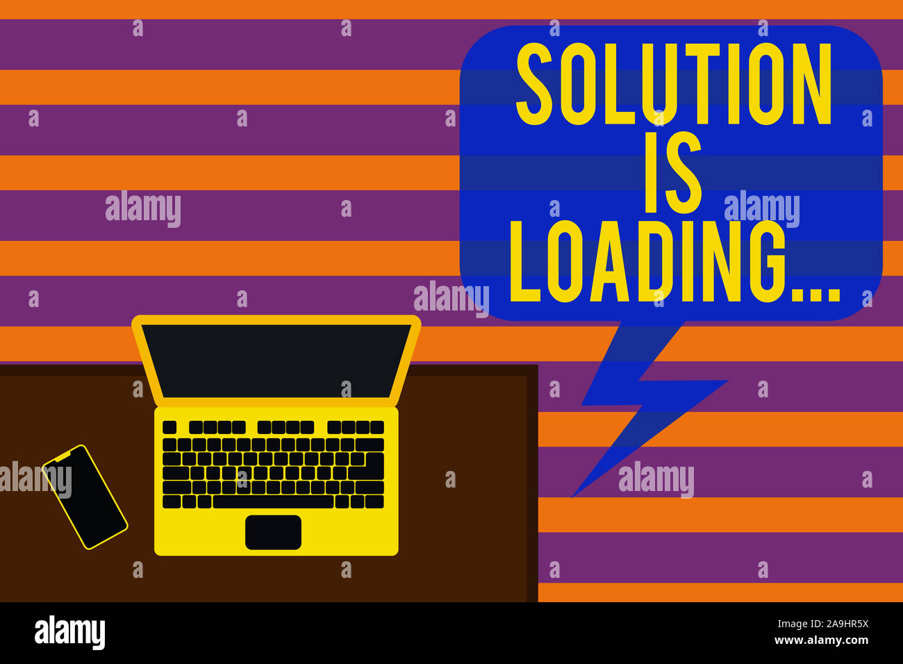 Writing note showing Solution Is Loading. Business concept for thinking ...