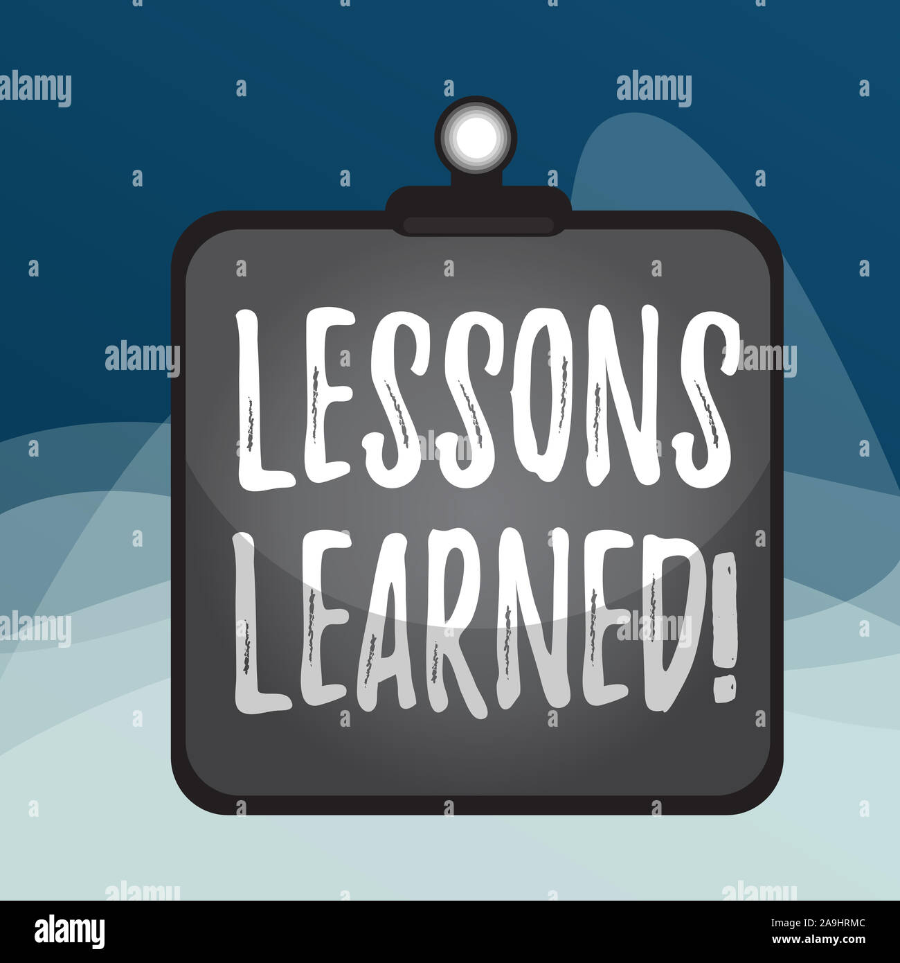 Writing note showing Lessons Learned. Business concept for experiences distilled project that ...