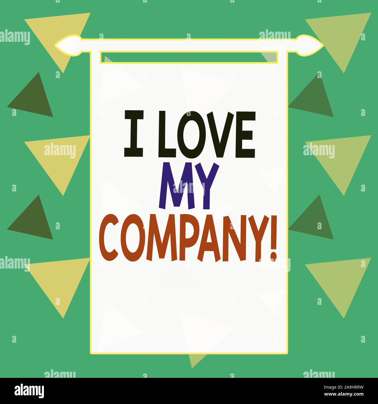 Word writing text I Love My Company. Business photo showcasing tell why ...