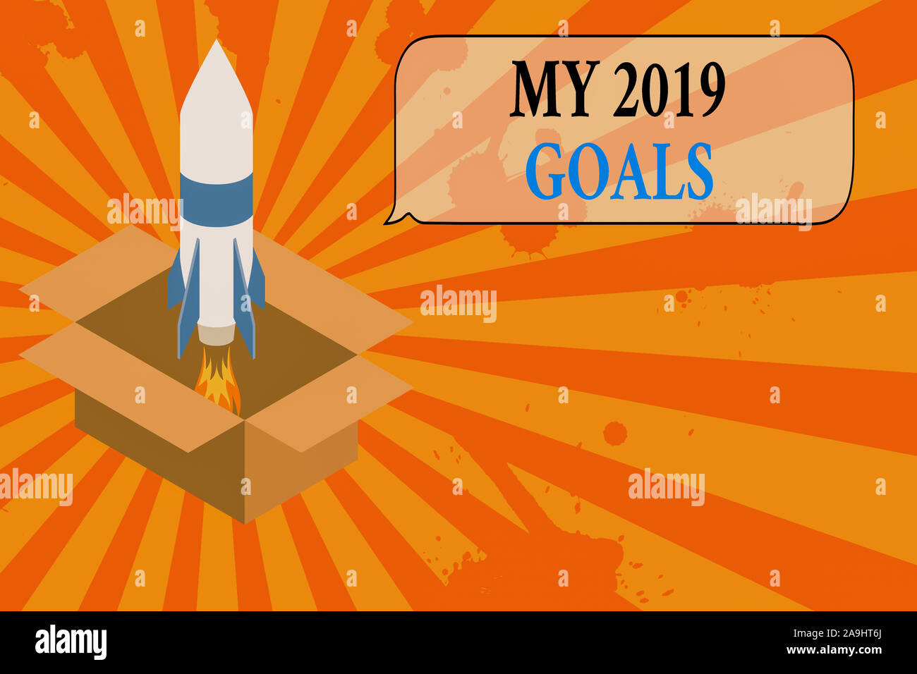 Conceptual hand writing showing My 2019 Goals. Concept meaning setting ...