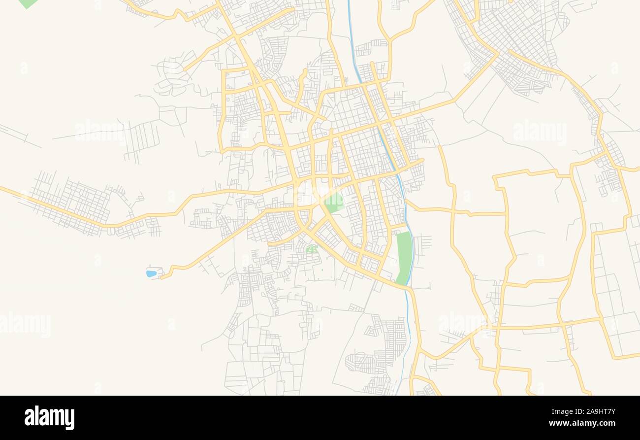 Printable street map of Ica, Peru. Map template for business use Stock ...