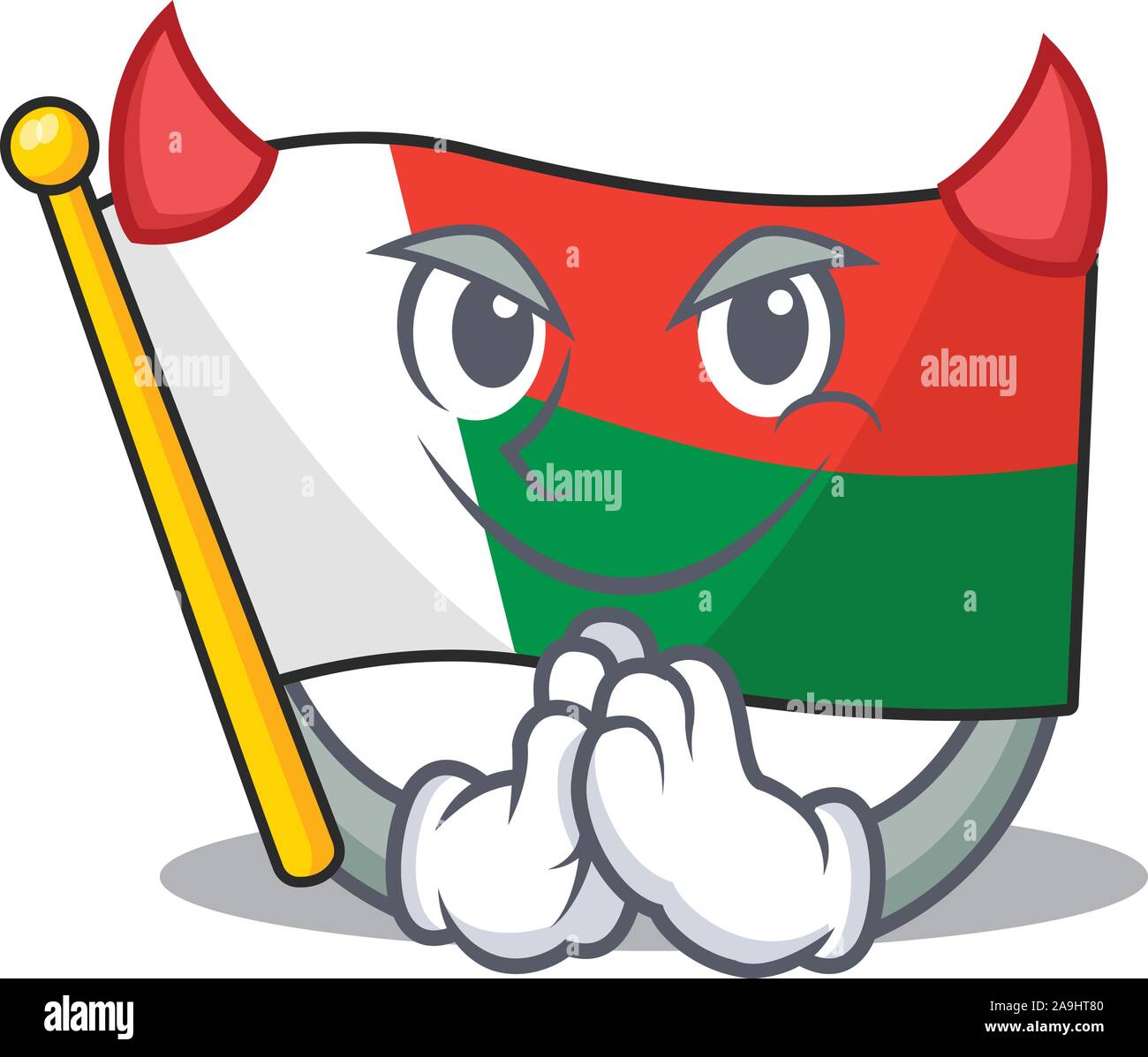 cartoon on the mascot flag madagascar devil Stock Vector Image & Art ...