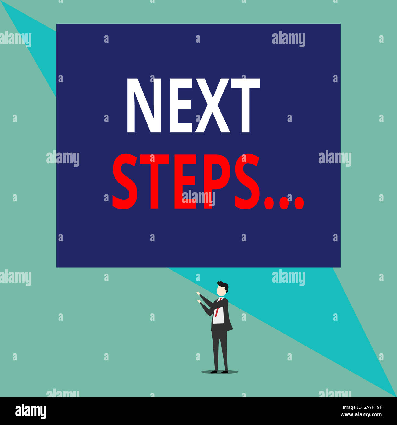 Writing note showing Next Steps. Business concept for something you do ...