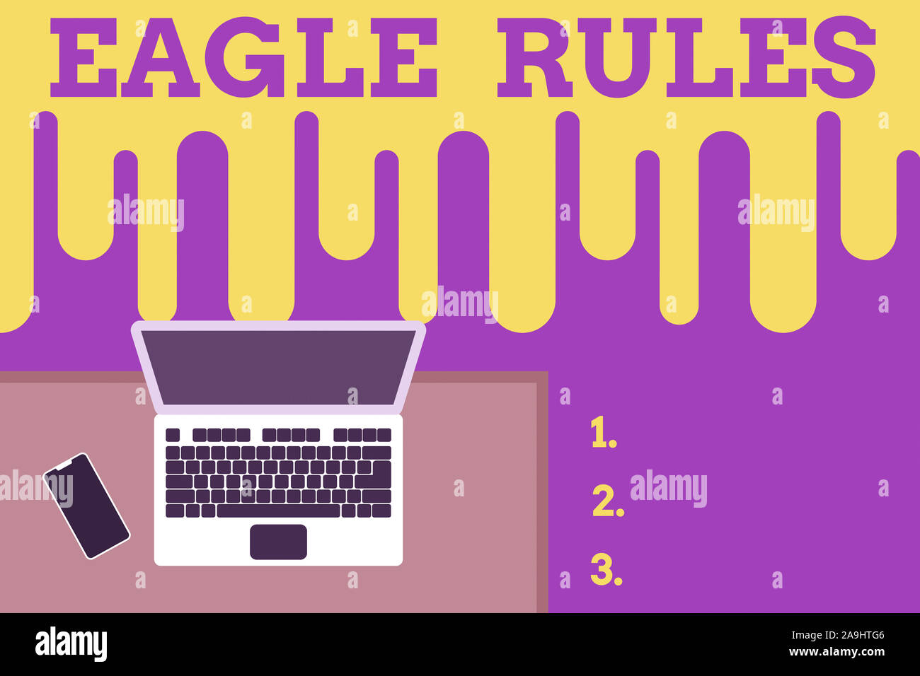 Text sign showing Eagle Rules. Business photo text a huge set of design ...