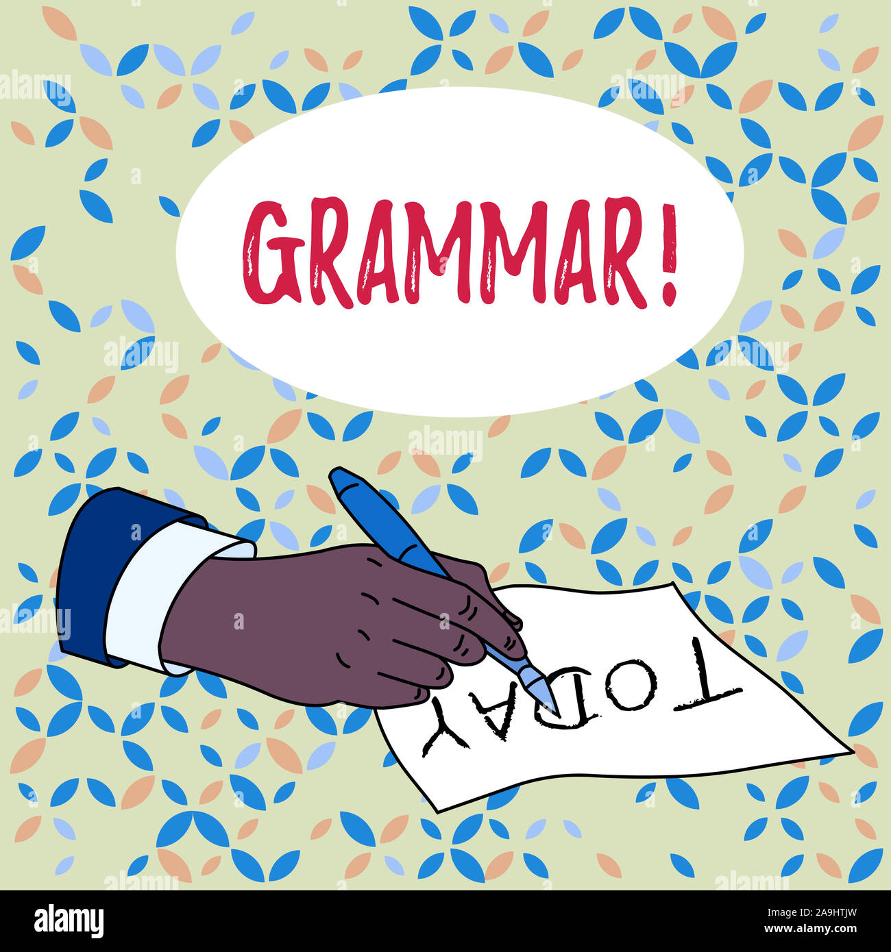 Conceptual hand writing showing Grammar. Concept meaning whole system ...