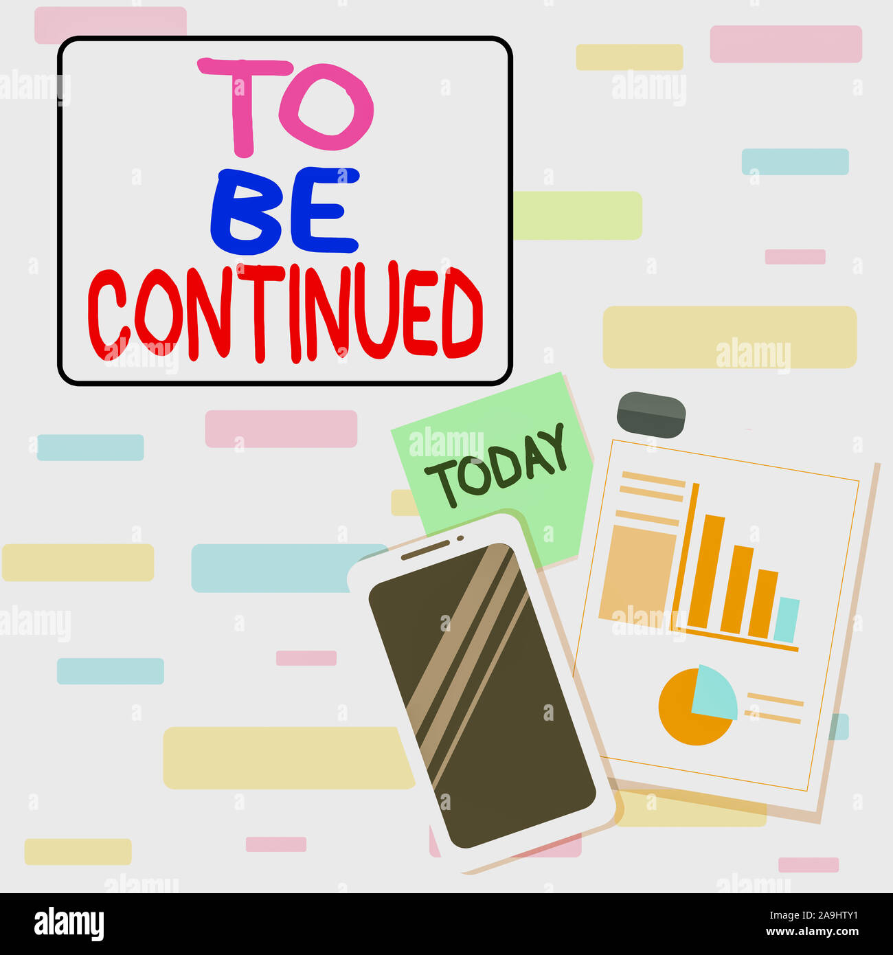 Writing note showing To Be Continued. Business concept for indicate ...