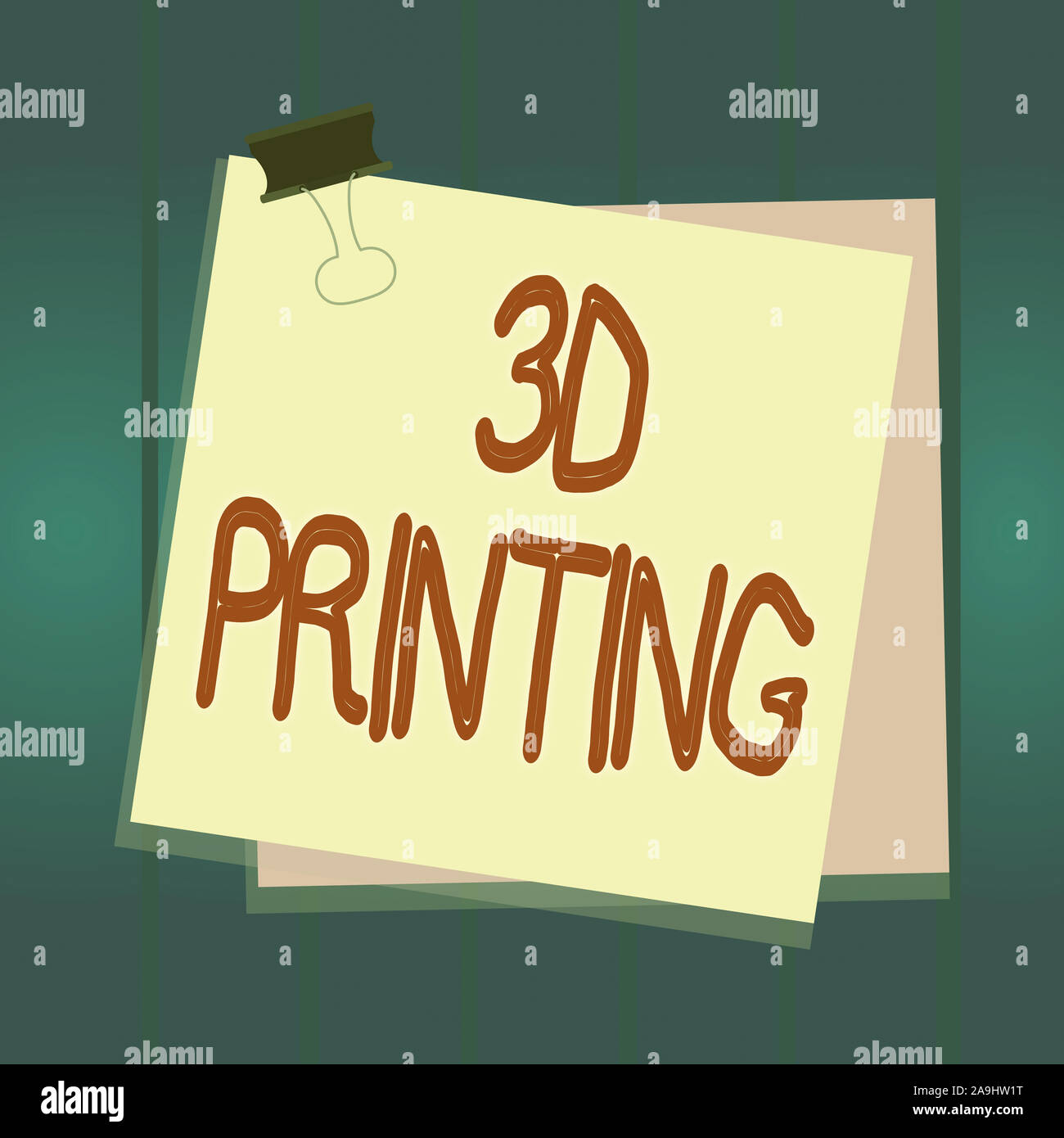 Writing note showing 3D Printing. Business concept for making a ...