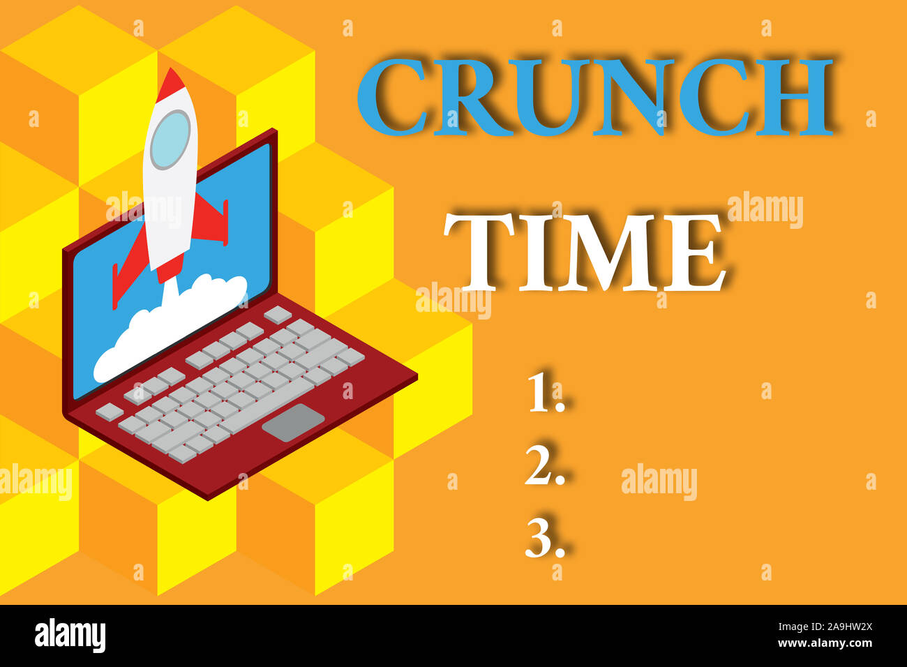 Word writing text Crunch Time. Business photo showcasing period when ...