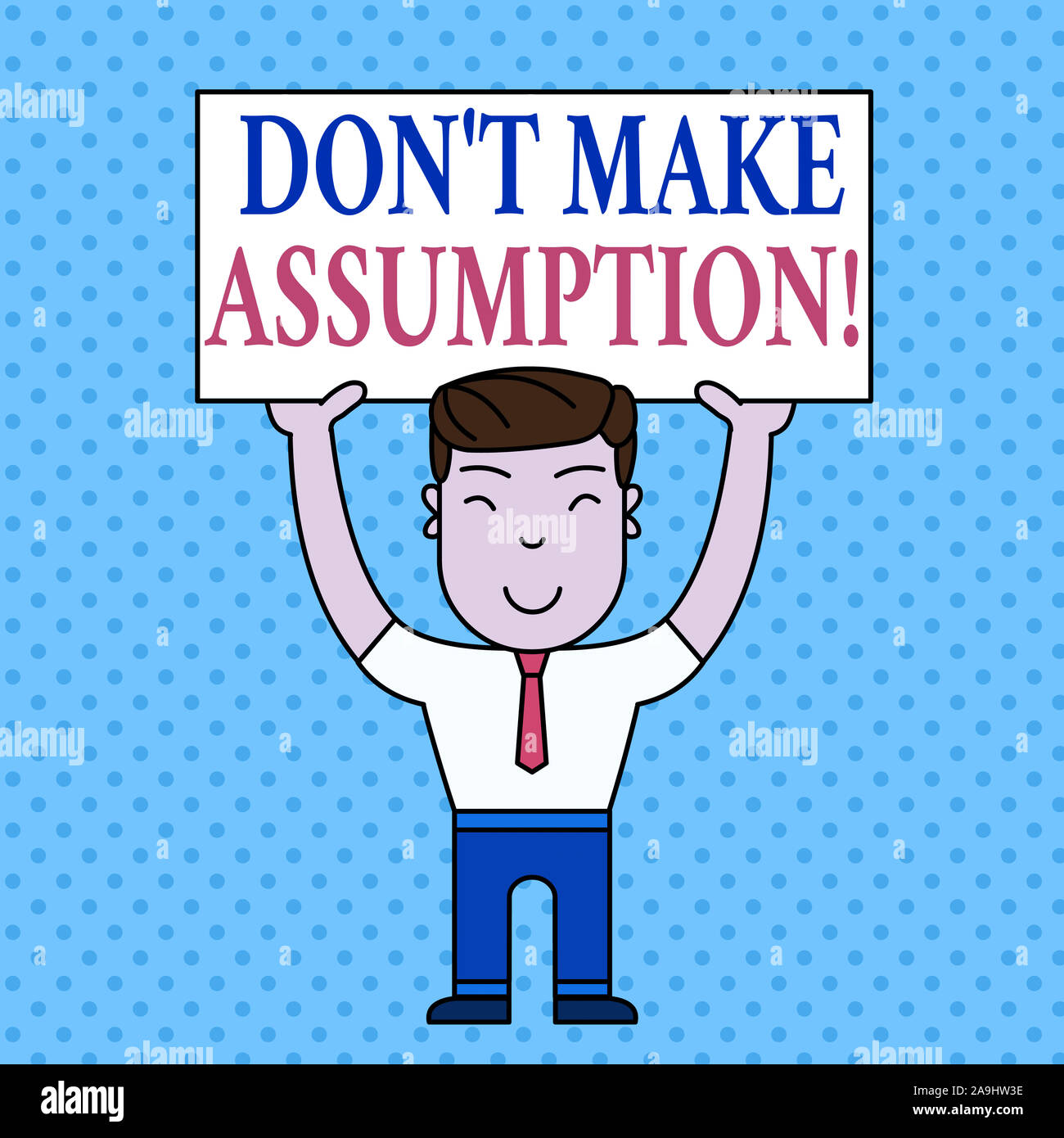 Writing note showing Don T Make Assumption. Business concept for ...