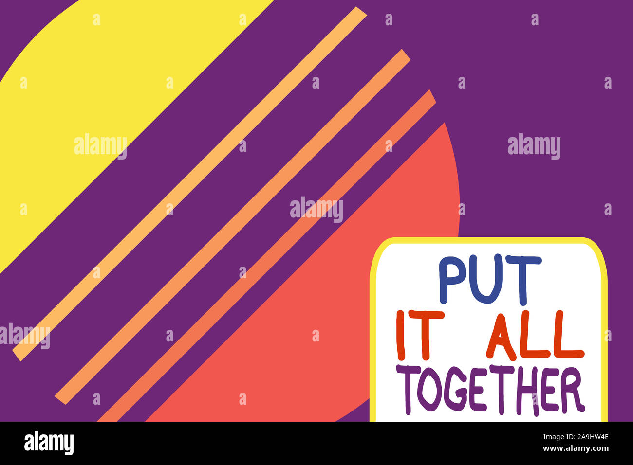 Conceptual hand writing showing Put It All Together. Concept meaning ...