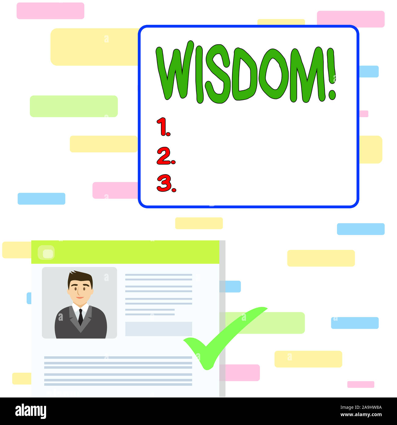 Writing note showing Wisdom. Business concept for quality having ...